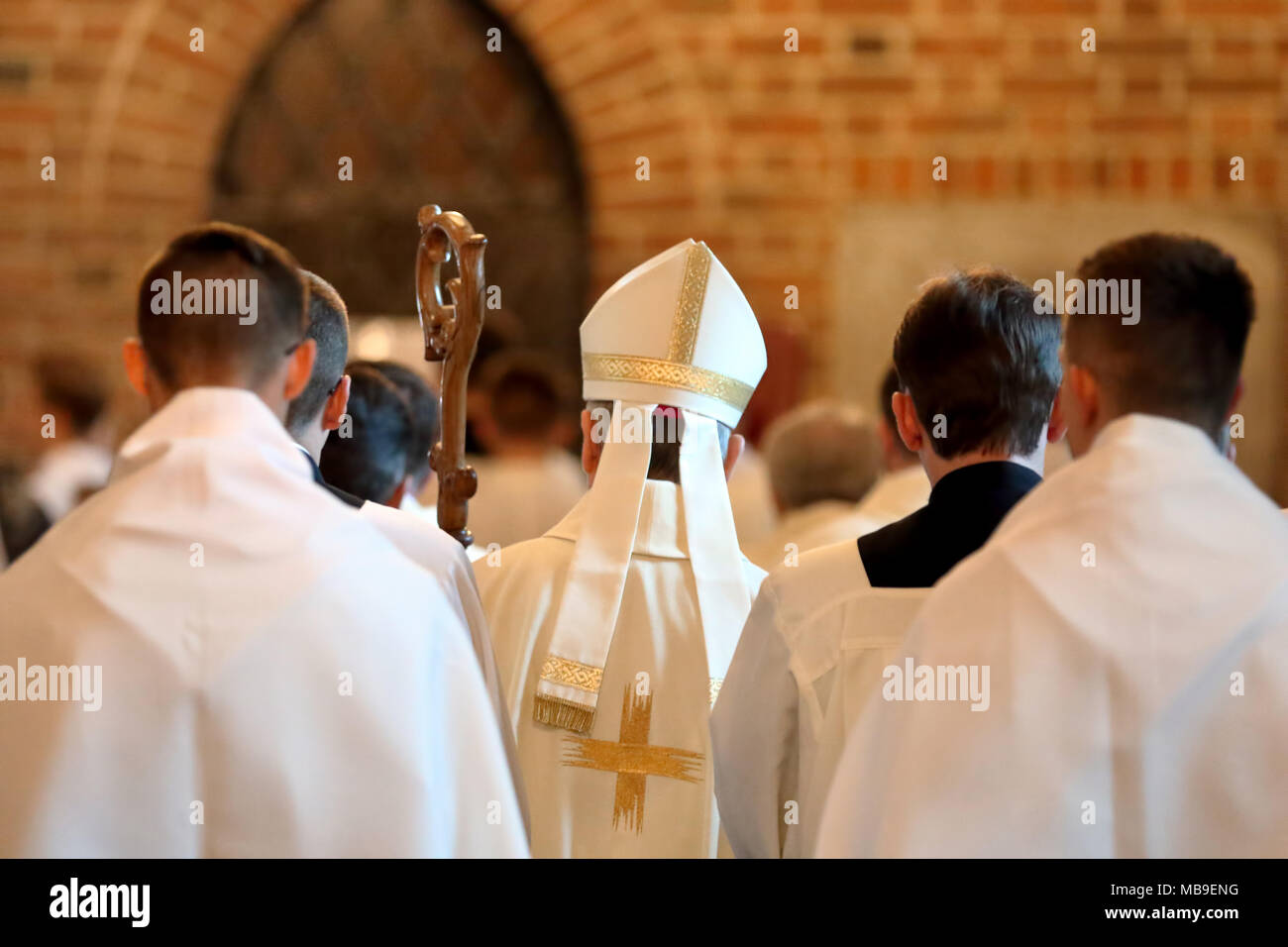 Catholic confirmation bishop hi-res stock photography and images - Alamy