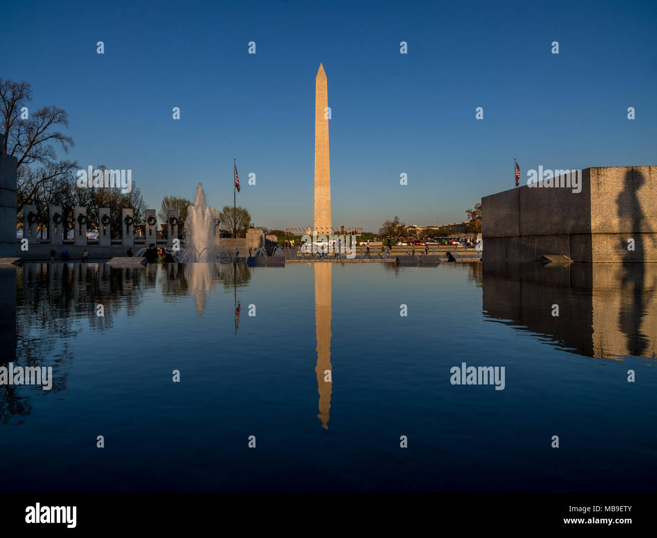 Washington monument, mirrored in the reflecting pool Stock Photo - Alamy