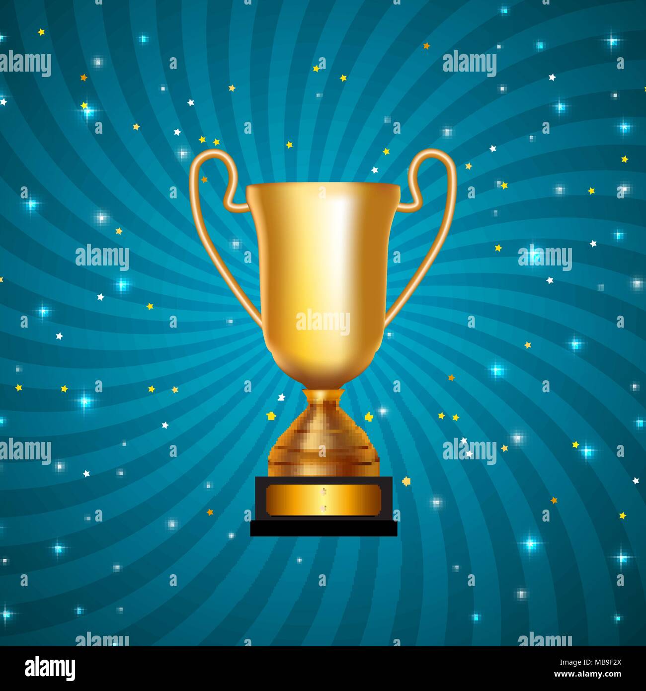 Gold Cup Winner Congratulations Background. Vector Illustration Stock ...
