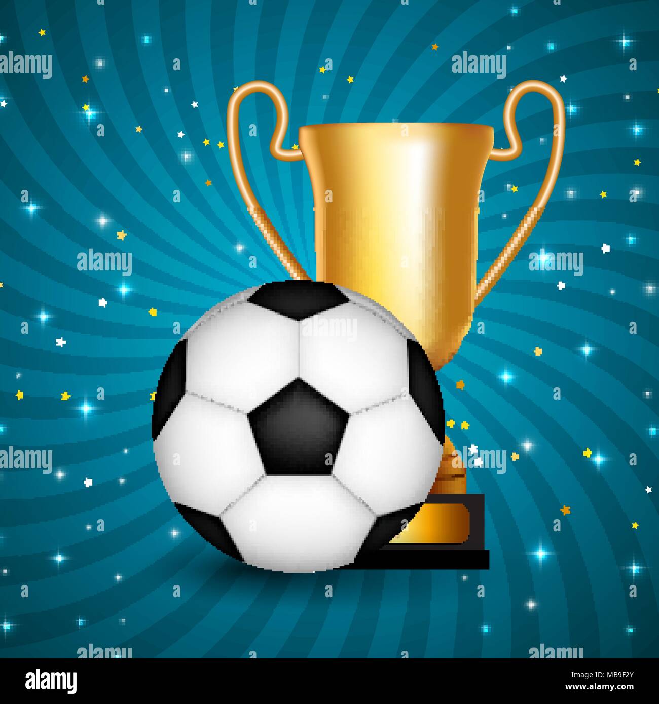 World cup trophy and soccer ball Stock Vector Images - Alamy