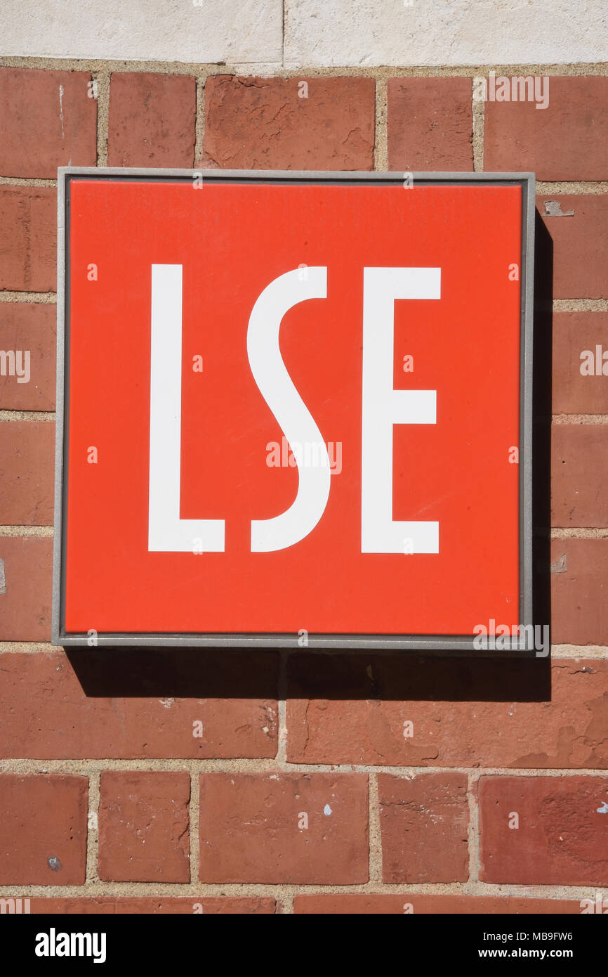 LSE Sign, Houghton Street, London WC2. UK Stock Photo - Alamy