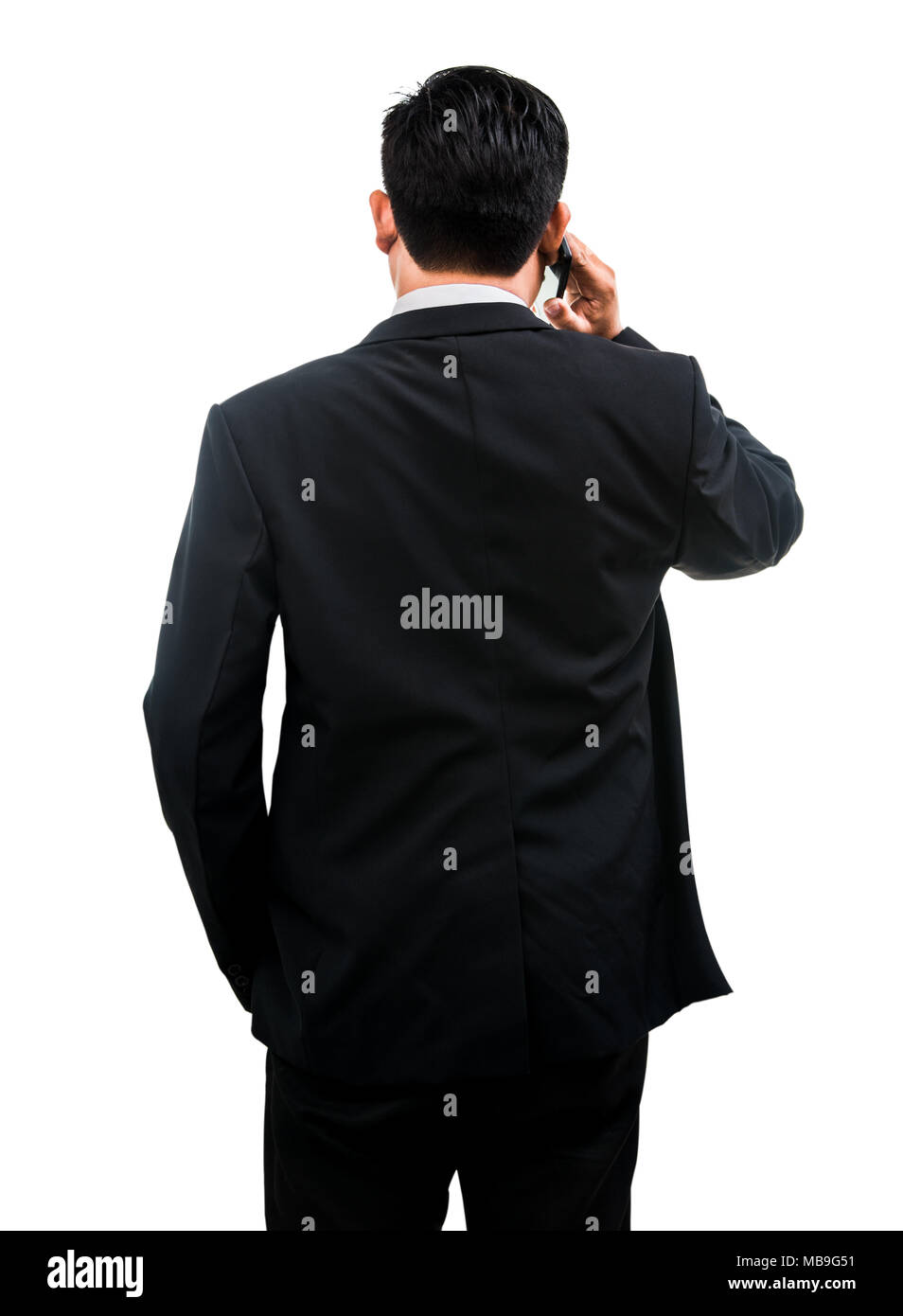 smart business man calling, isolated man put business from and using ...