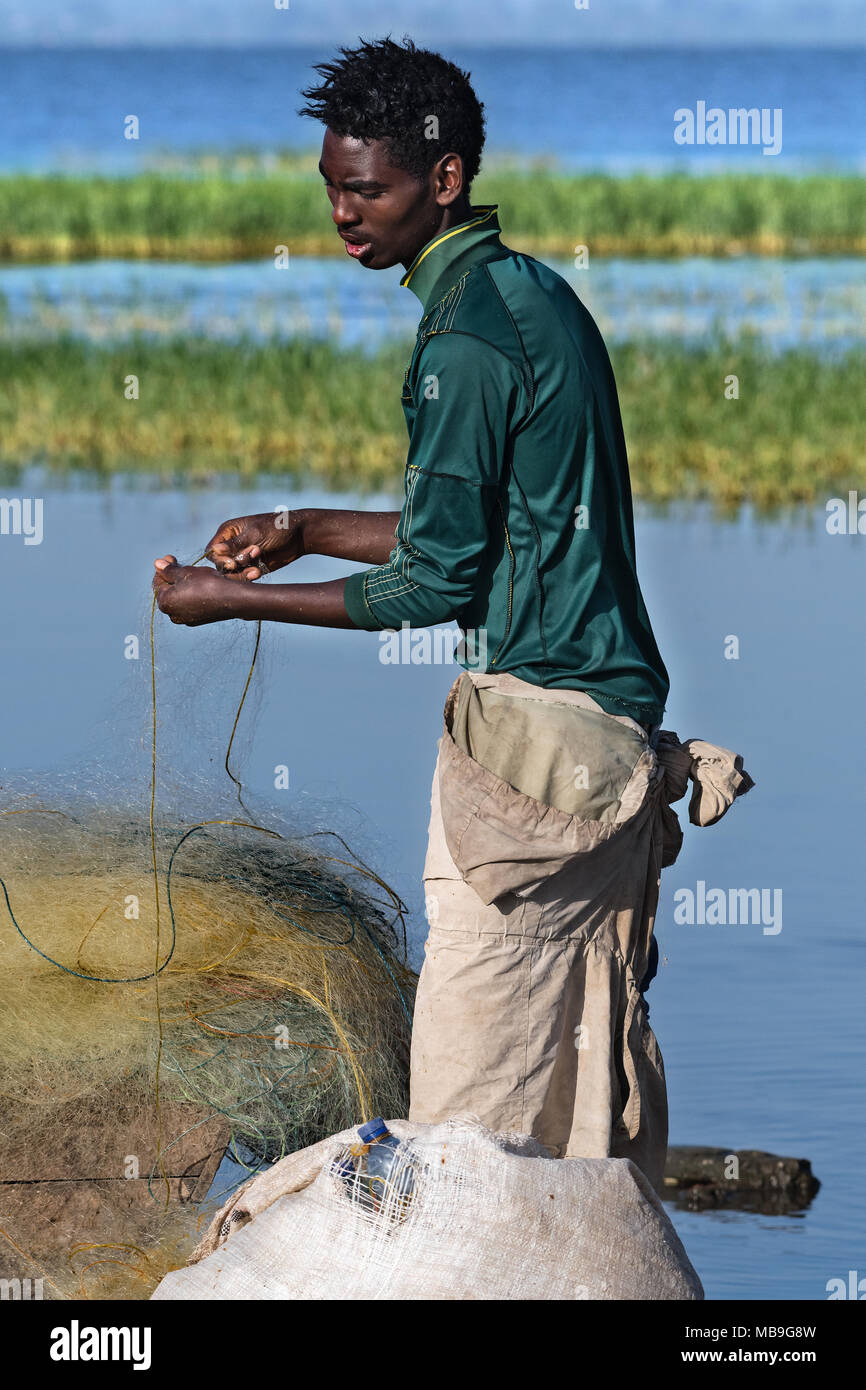 fisher, lake Awasa, Ethiopia Stock Photo - Alamy
