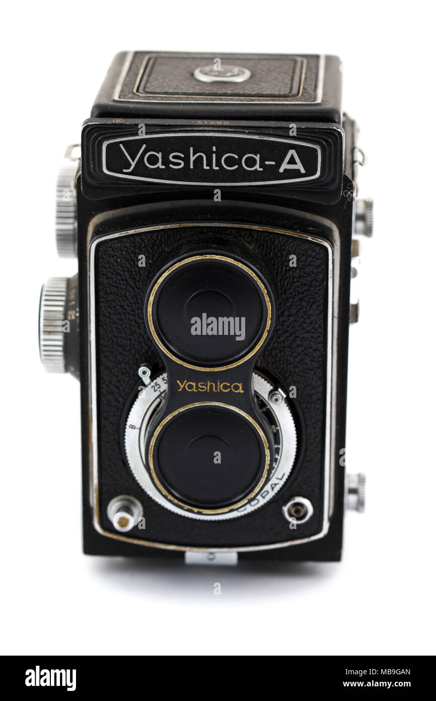Vintage Film Camera White Isolated Background Stock Photo - Alamy