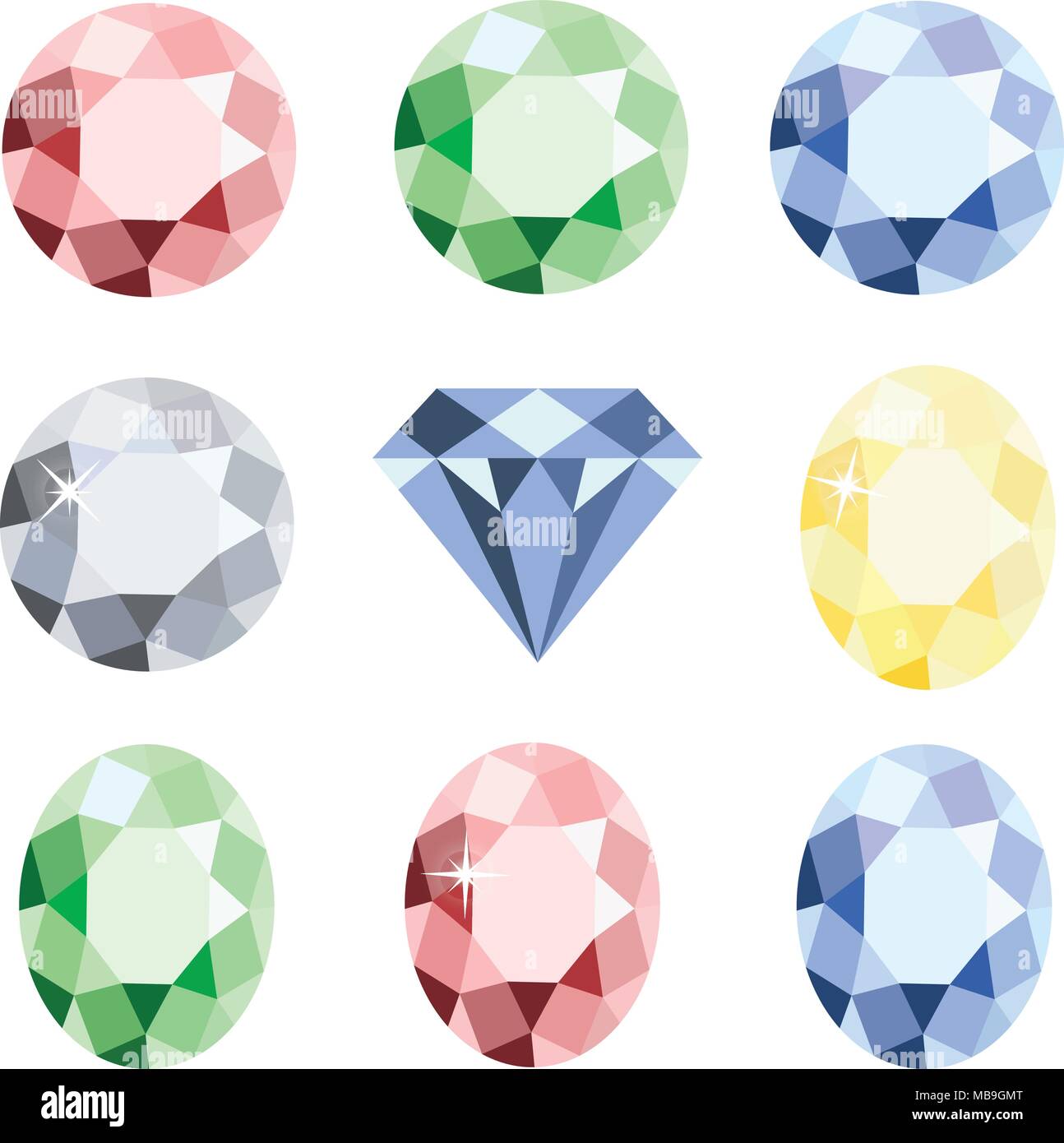 Shiny transparent stones Stock Vector Images - Alamy