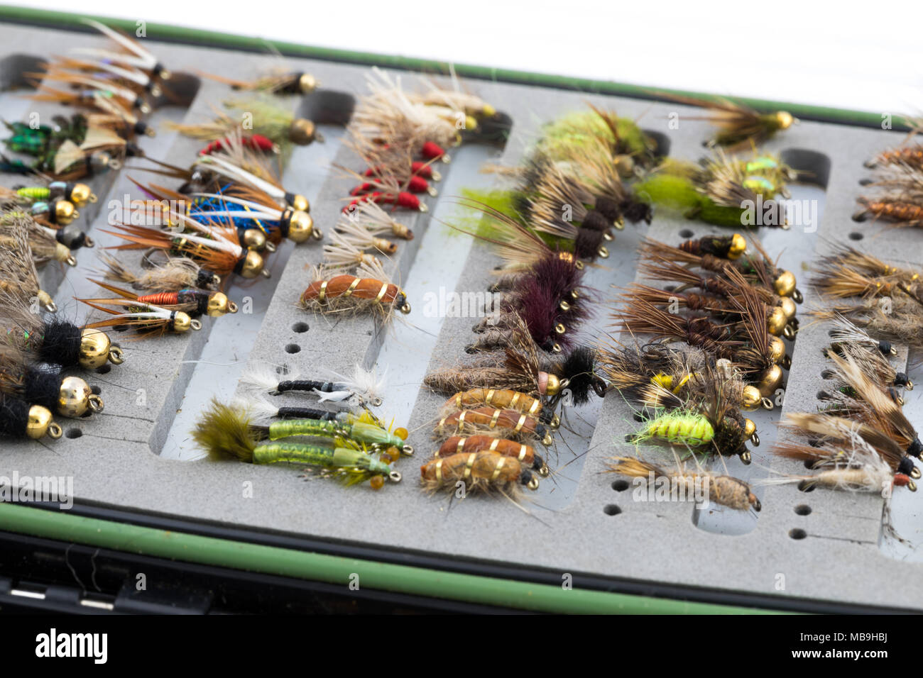 Wet Fly Nymph Flies Stock Photo - Alamy