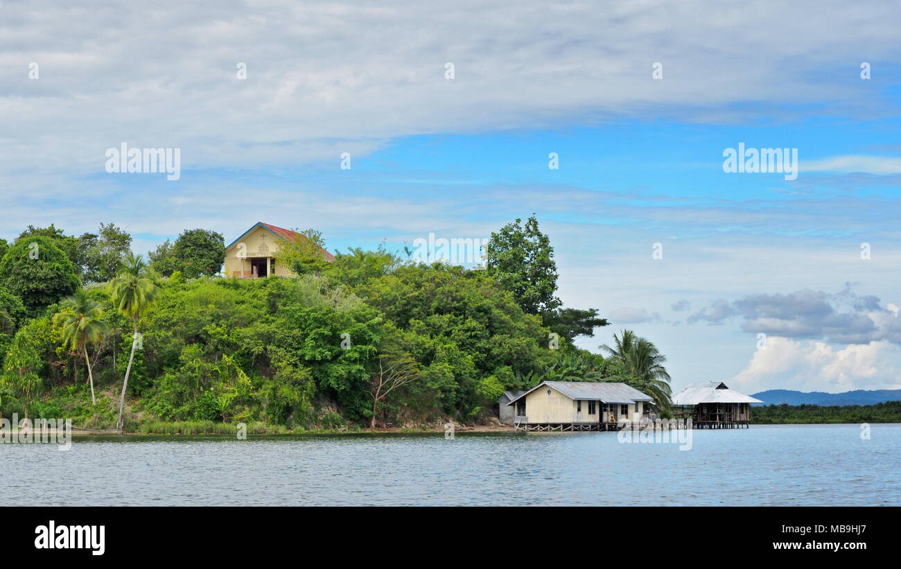 Church on lake sentani, Papua, Indonesia Stock Photo - Alamy