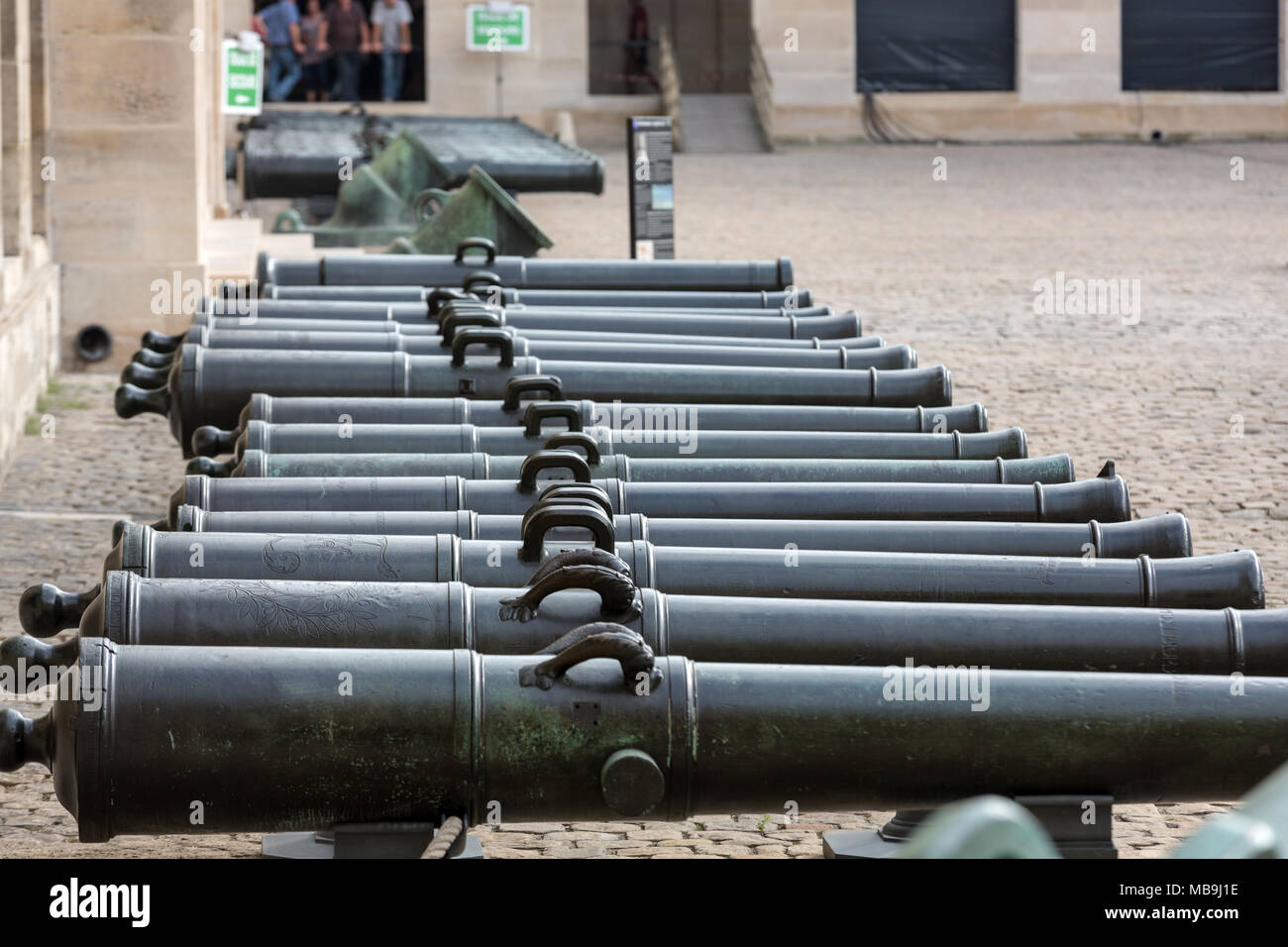 Historic cannon in Les Invalides museum in Paris, France Stock Photo ...