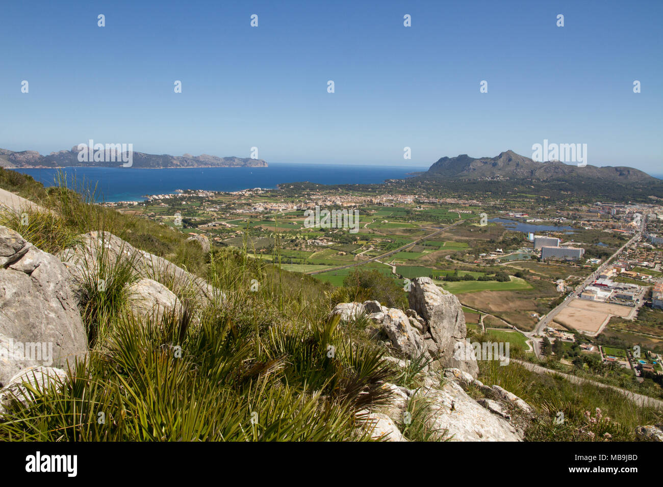 Majorca pollenca pollensa aerial view hi-res stock photography and ...