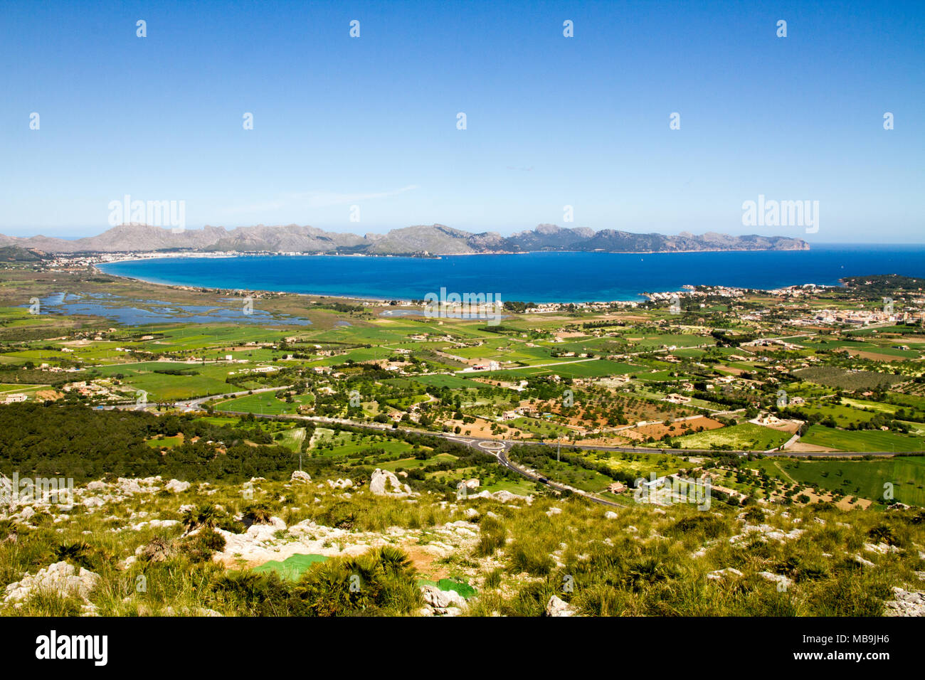 Majorca pollenca pollensa aerial view hi-res stock photography and ...