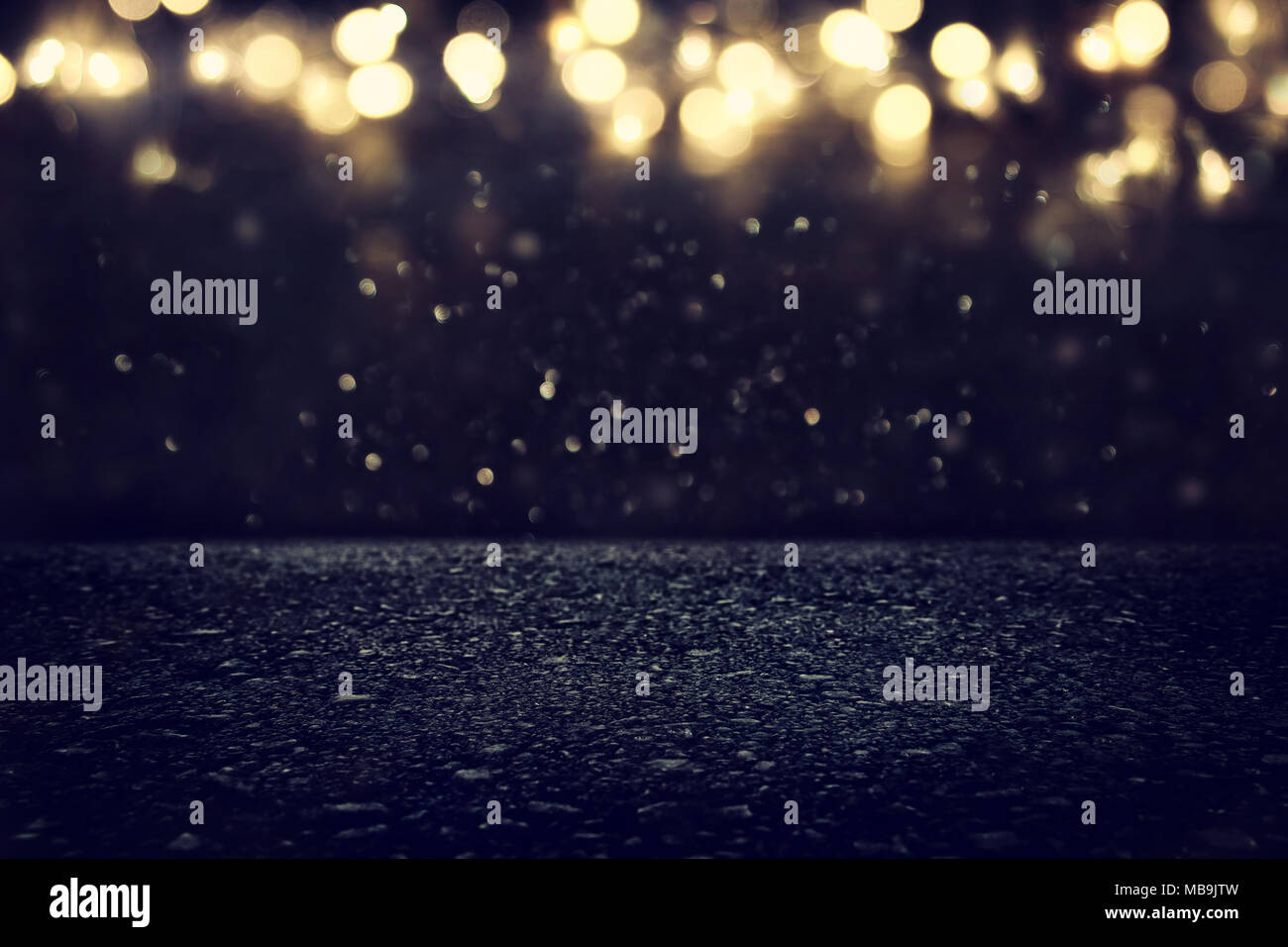 dark concentrate or asphalt floor with dark black glitter background ...