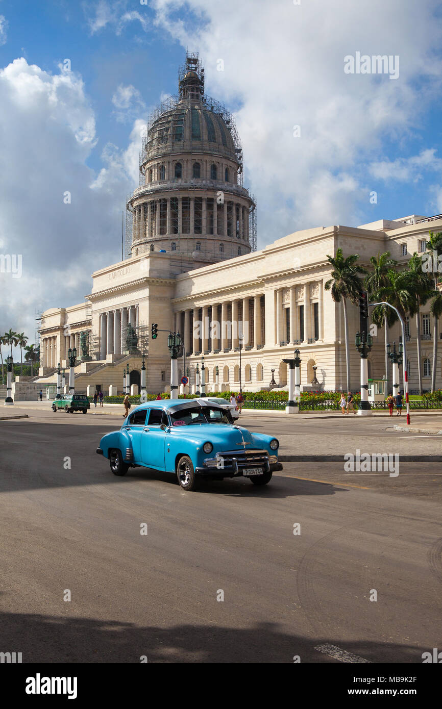 Havana, Cuba - January 22,2017: National Capitol Building in Havana ...