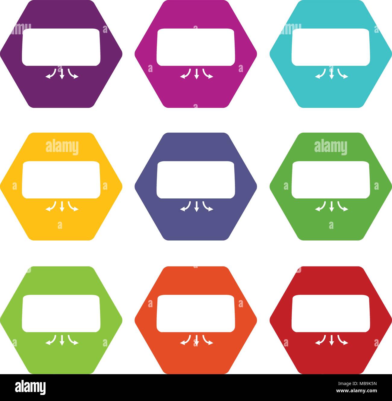 Conditioner icons set 9 vector Stock Vector Image & Art - Alamy