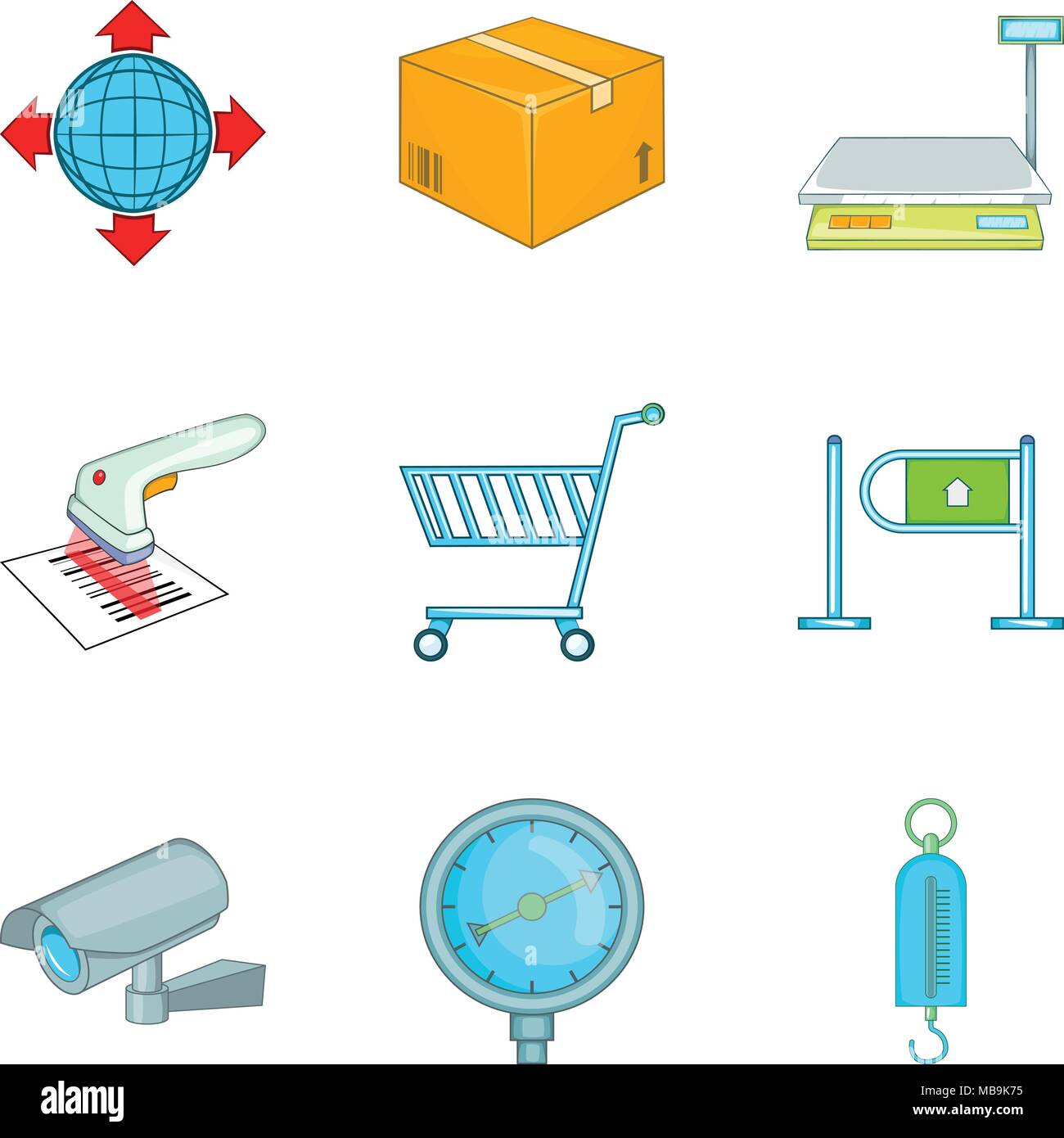 Receiving tank icons set, cartoon style Stock Vector Image & Art - Alamy