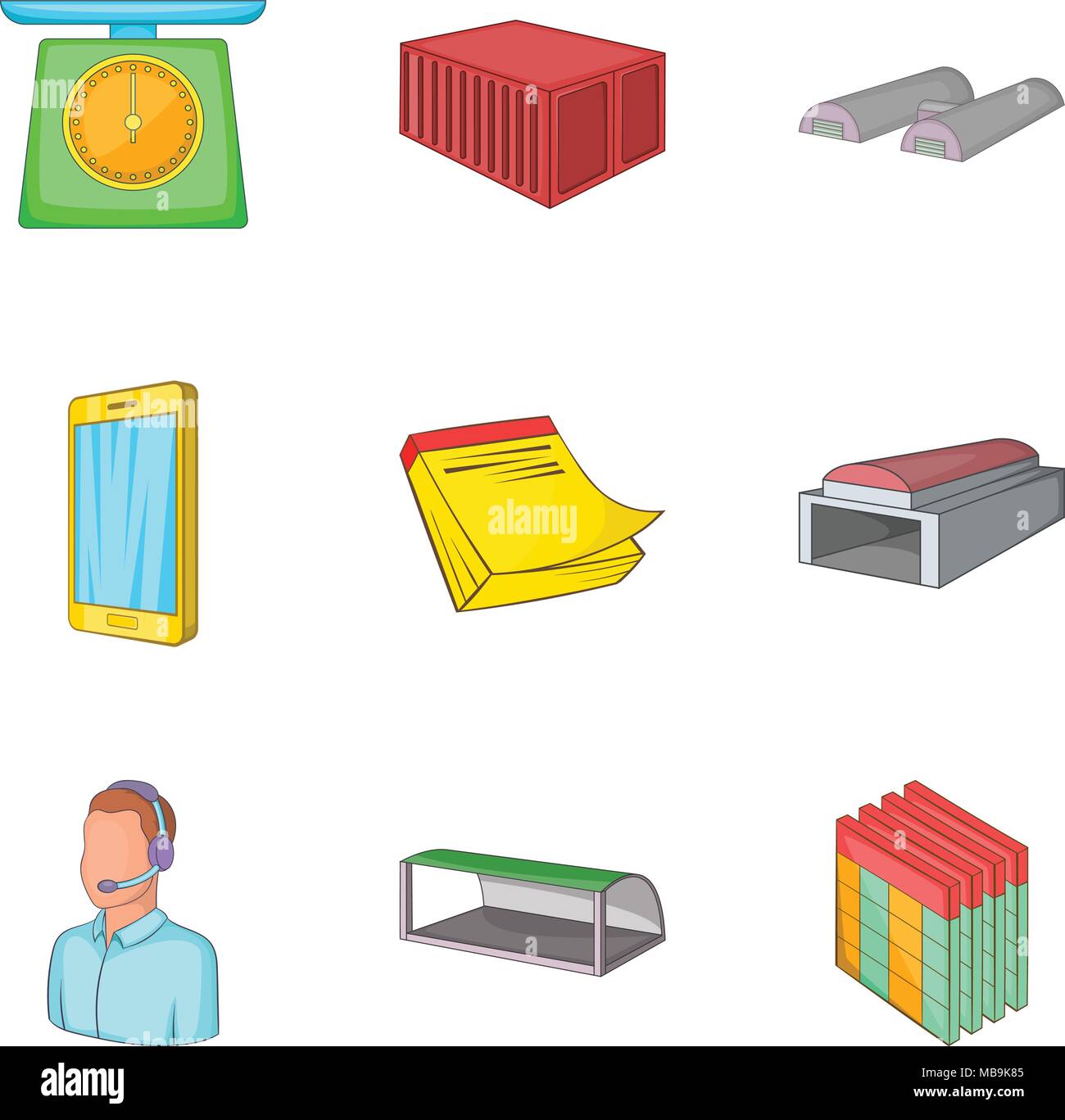 Depository icons set, cartoon style Stock Vector Image & Art - Alamy