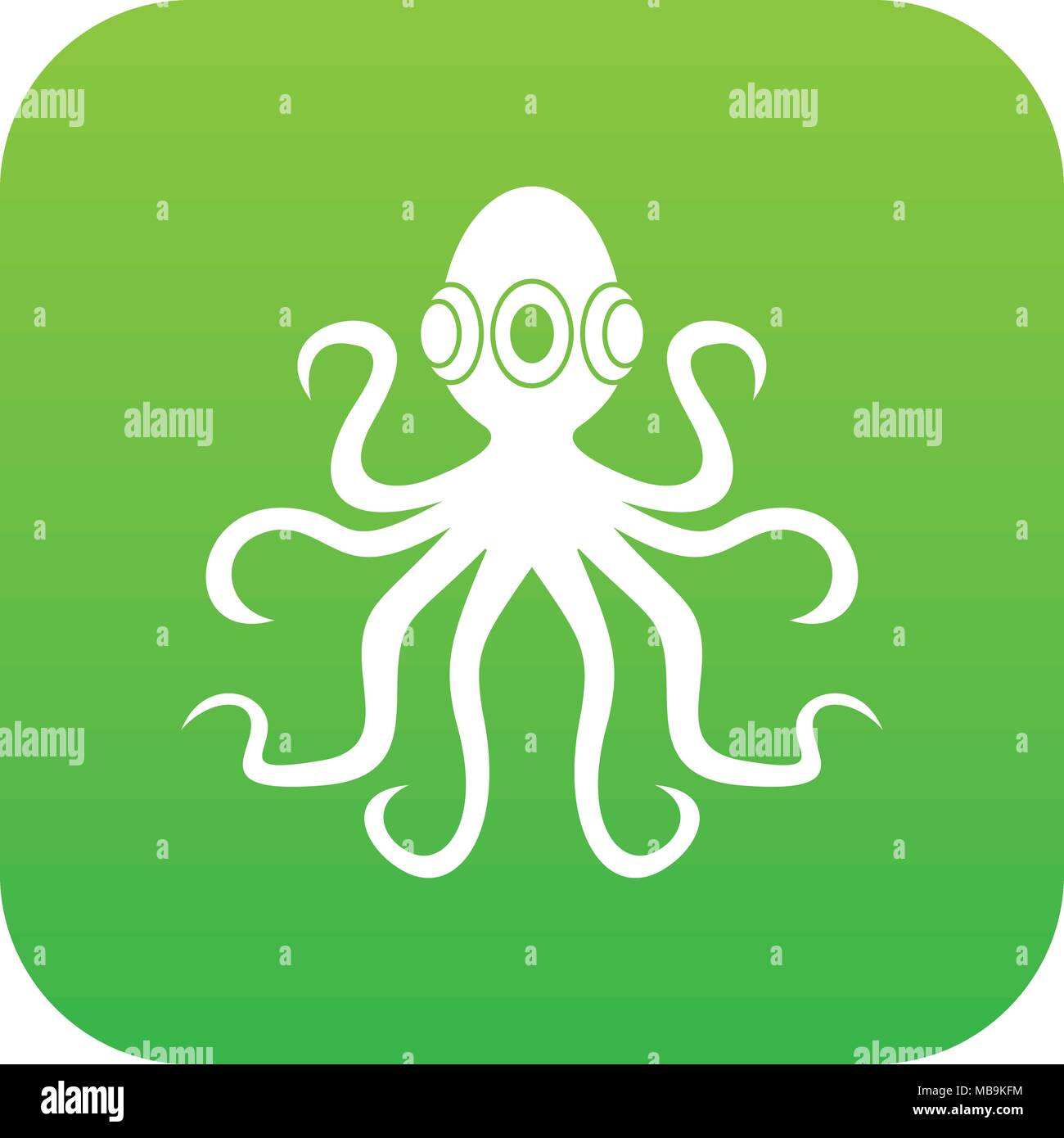 Octopus, icon digital green Stock Vector Image & Art - Alamy