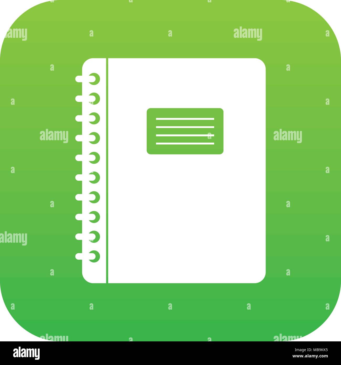 Blank notepad green cover Stock Vector Images - Alamy