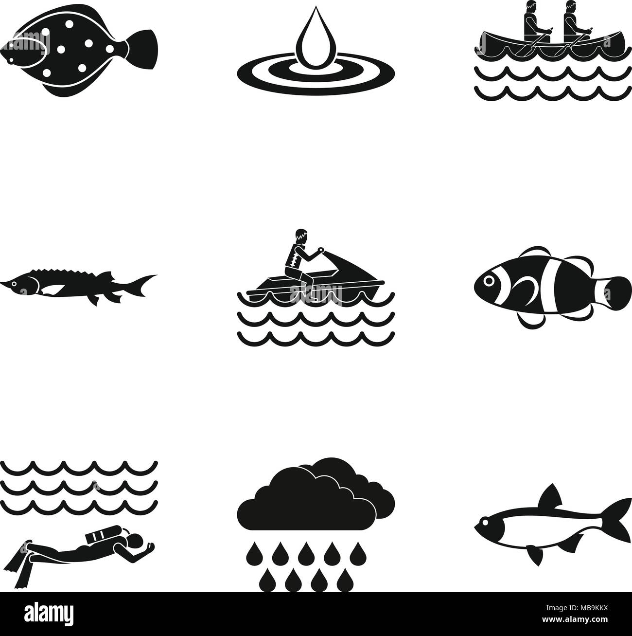 Reservoir icons set, simple style Stock Vector Image & Art - Alamy