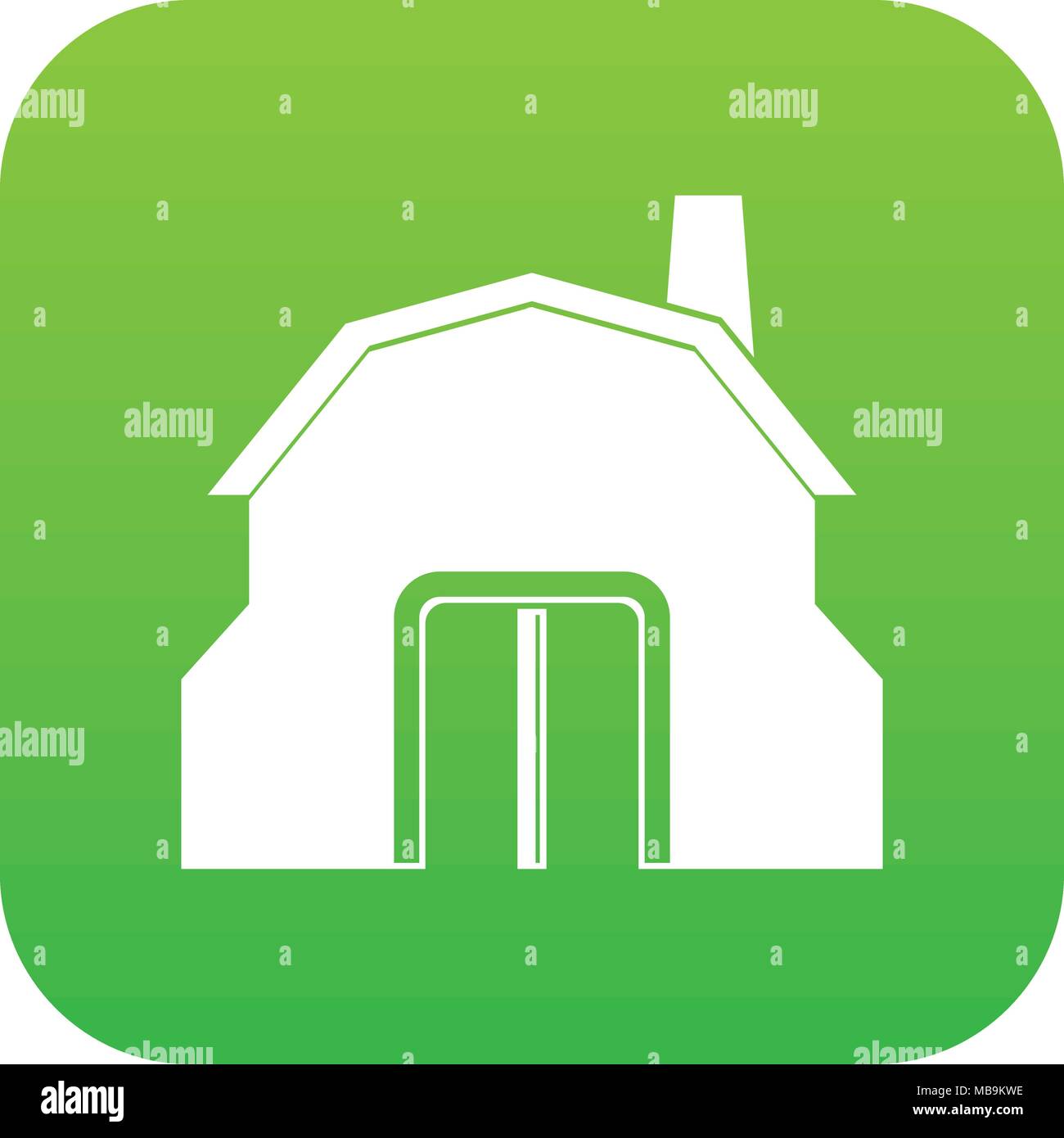 Blacksmith workshop building icon digital green Stock Vector Image ...