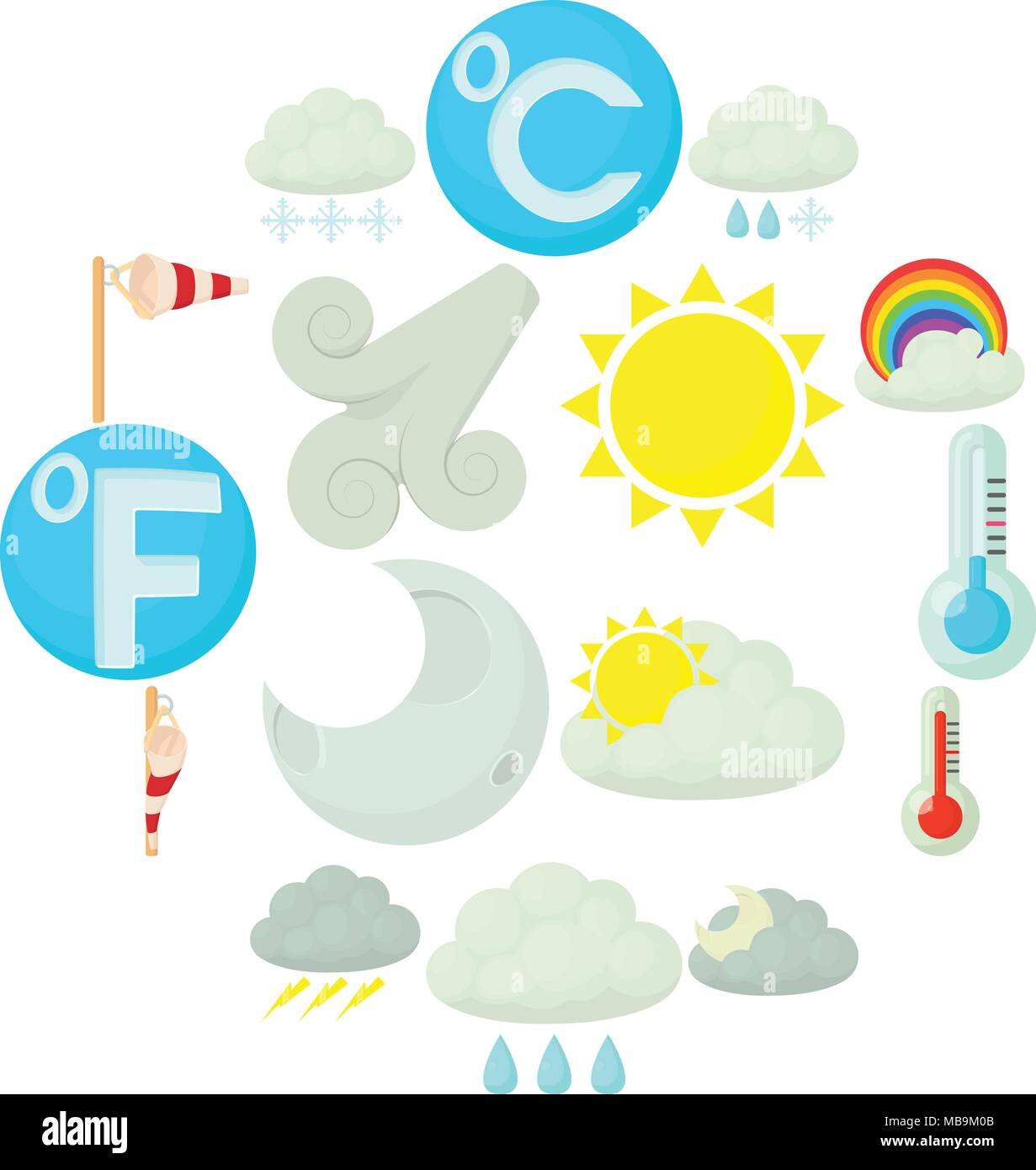Weather symbols icons set, cartoon style Stock Vector Image & Art - Alamy Weather symbols icons set, cartoon style Stock Vector Image & Art - Alamy