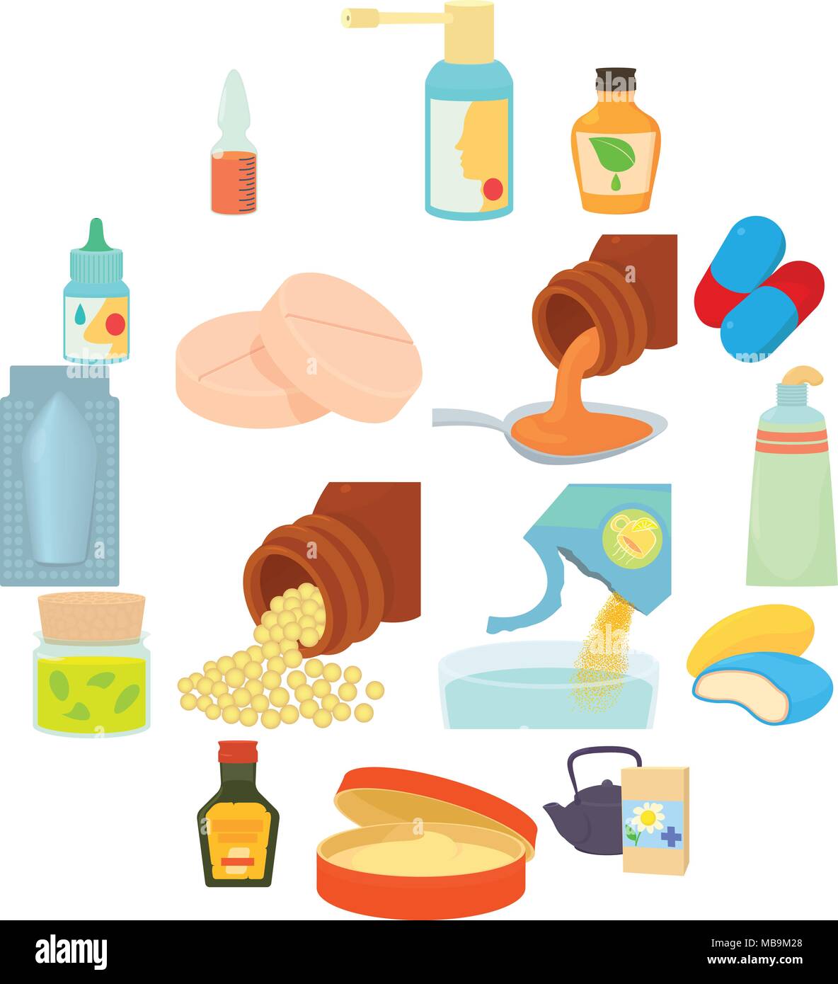 Drug types icons set, cartoon style Stock Vector Image & Art - Alamy