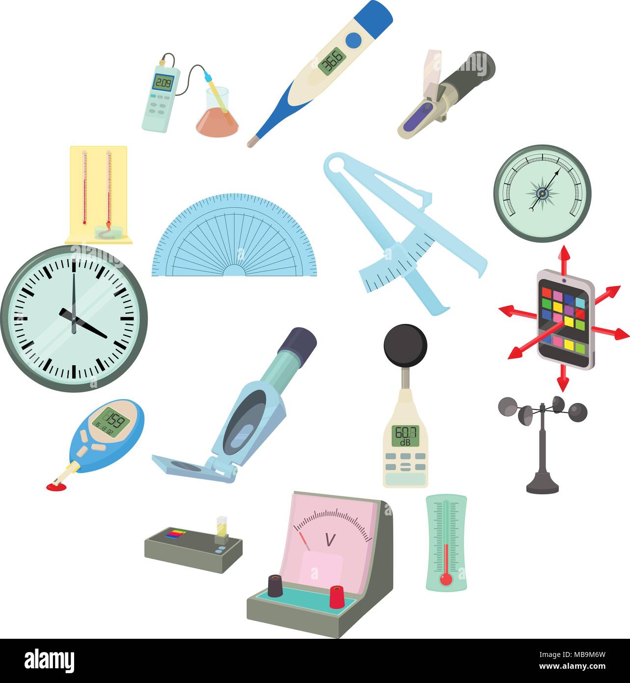Measure tools icons set, cartoon style Stock Vector Image & Art - Alamy