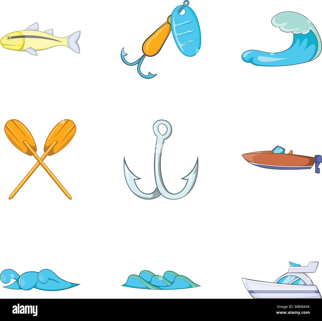 Water table icons set, cartoon style Stock Vector Image & Art - Alamy