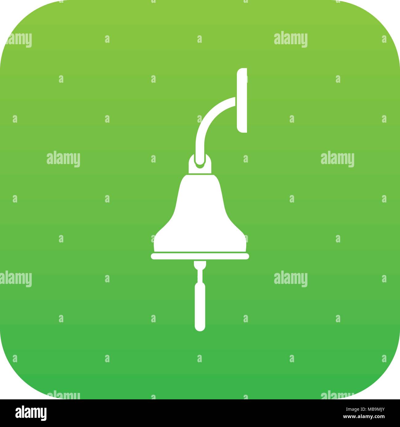 Ship bell icon digital green Stock Vector Image & Art - Alamy