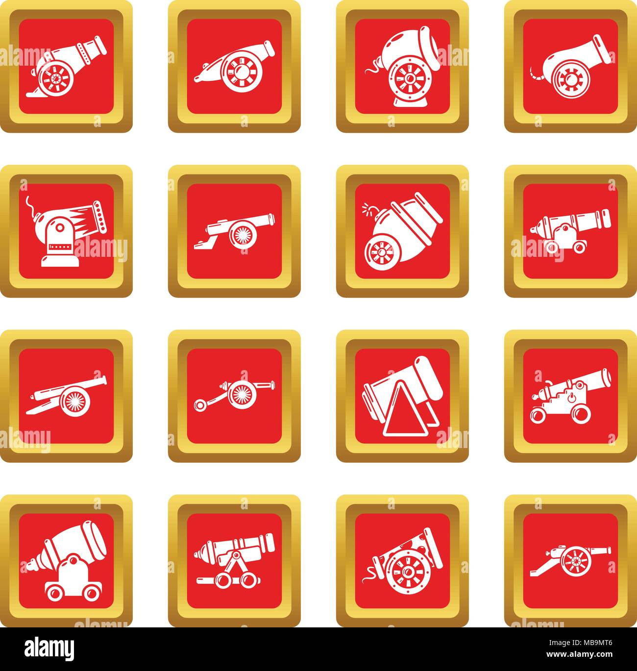 Red cannon Stock Vector Images - Alamy