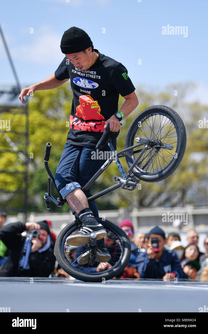 Hiroshima, Japan. Credit: MATSUO. 8th Apr, 2018. Ä Moto Sasaki (JPN ...
