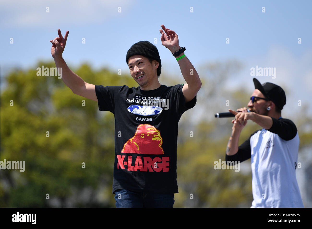 Hiroshima, Japan. Credit: MATSUO. 8th Apr, 2018. Ä Moto Sasaki (JPN ...