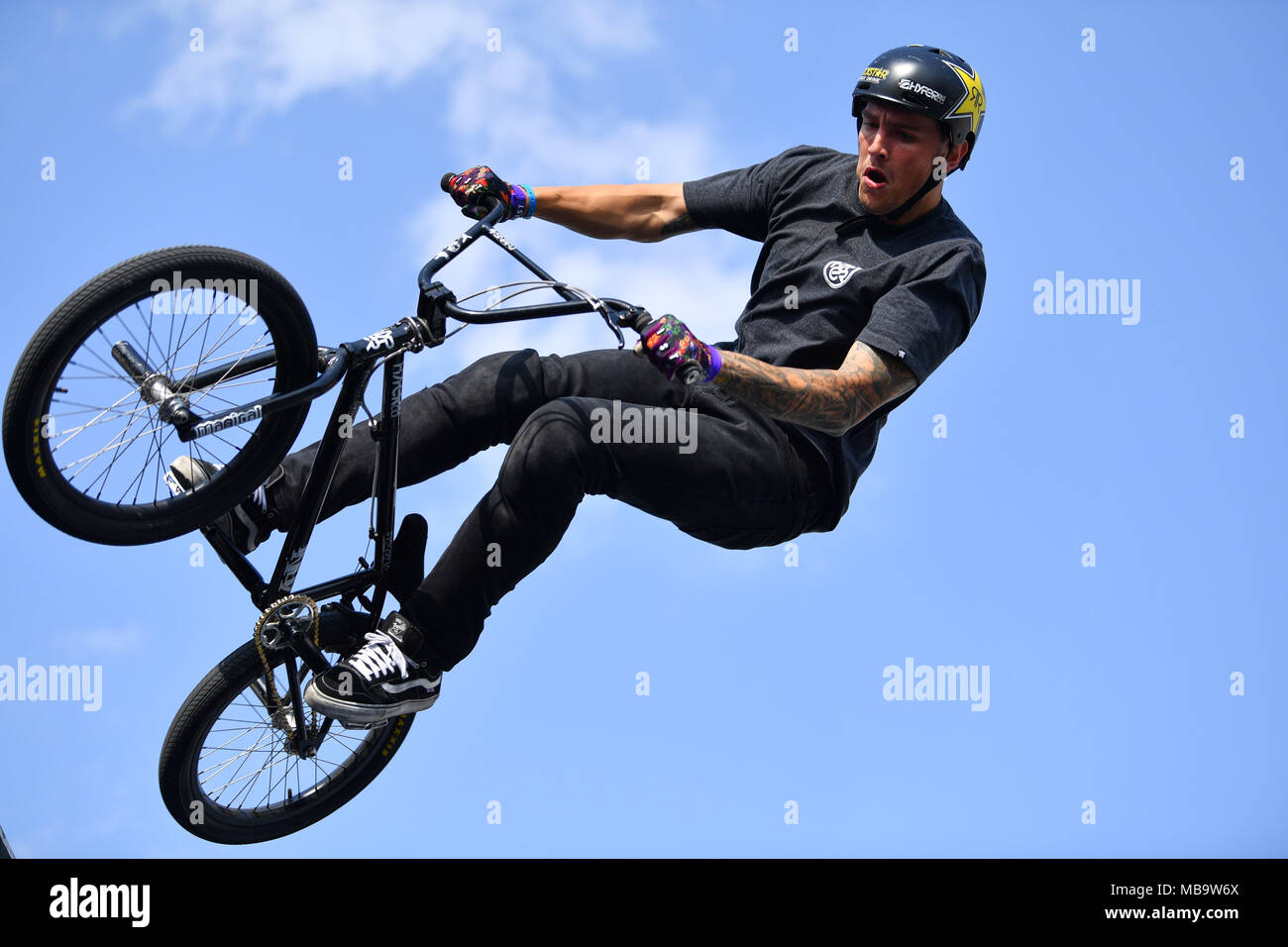 Hiroshima, Japan. Credit: MATSUO. 8th Apr, 2018. Brandon Loupos (AUS ...