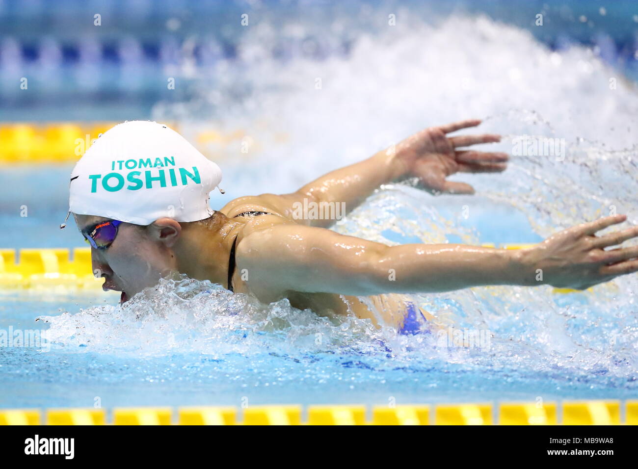 Tatsumi International Swimming Center, Tokyo, Japan. 8th Apr, 2018. Yui ...