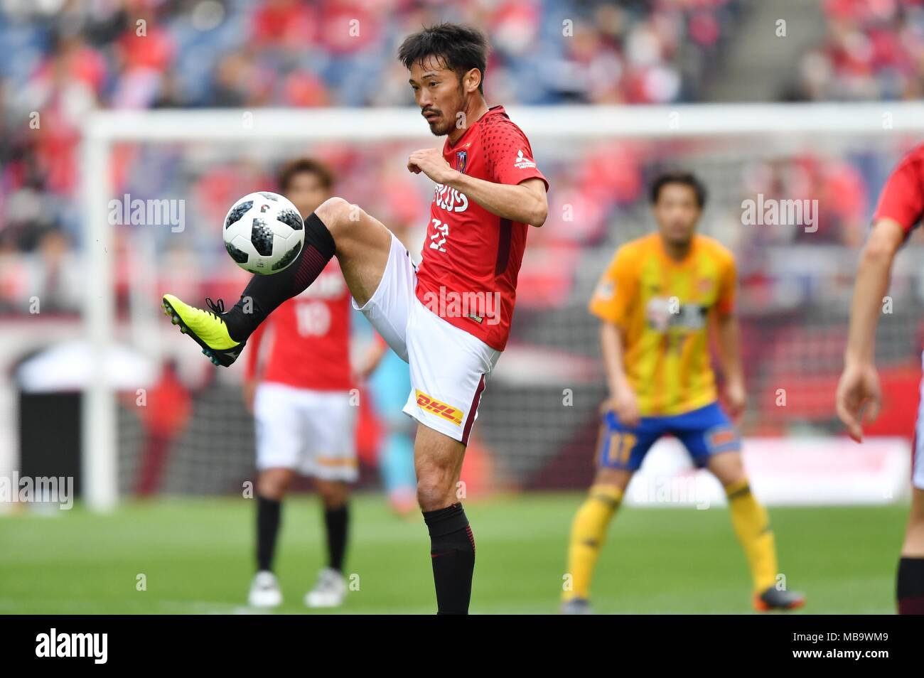 Saitama, Japan. 7th Apr, 2018. Yuki Abe (Reds) Football/Soccer : 2018 ...
