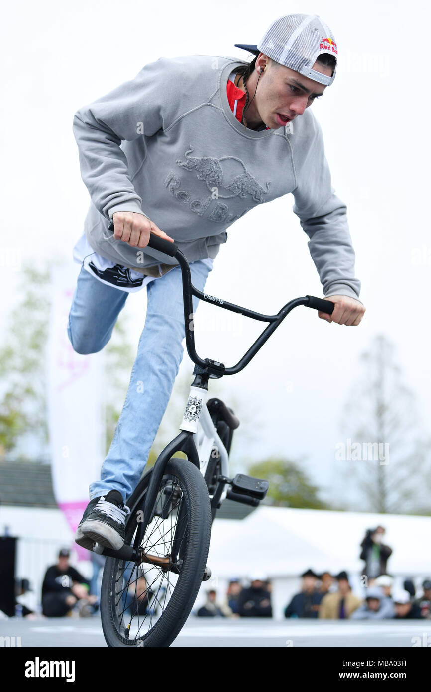 Hiroshima, Japan. Credit: MATSUO. 7th Apr, 2018. Benjamin Hudson (CHL ...