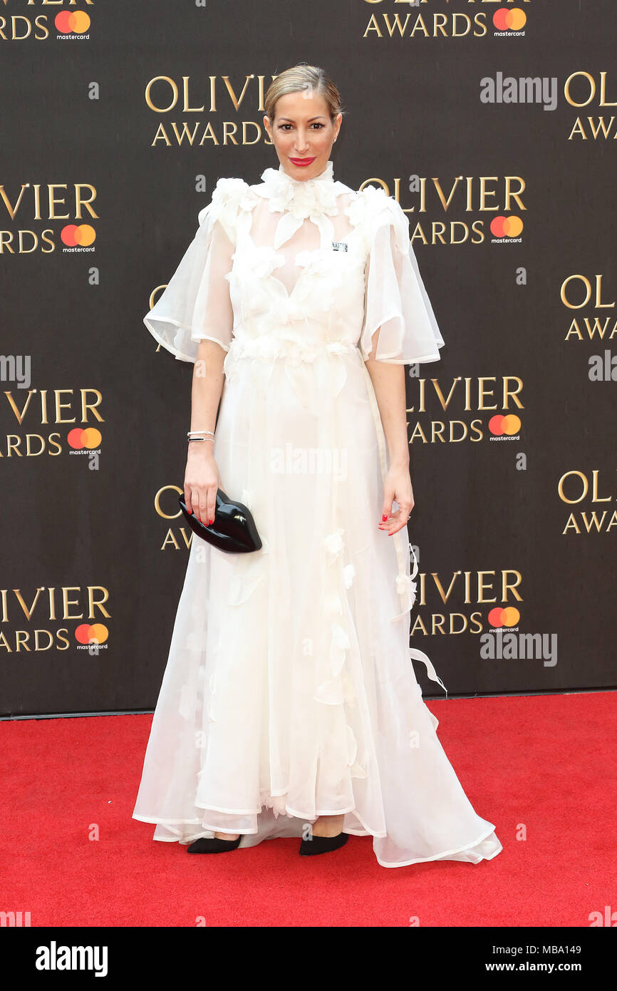 London UK. 8th April, 2018. Laura Pradelska, The Olivier Awards, The ...