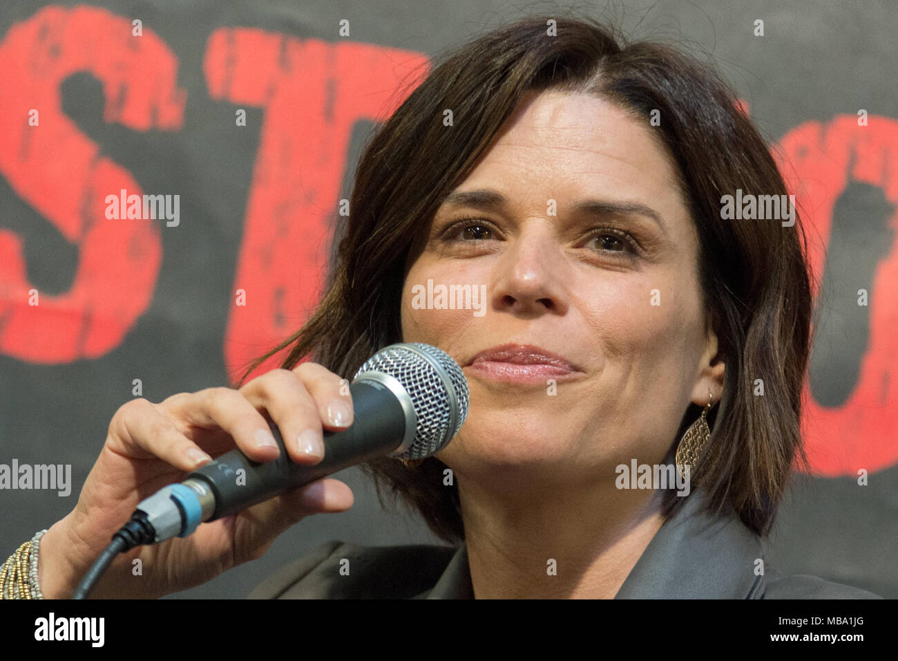 DORTMUND, GERMANY - APRIL 8: Actress Neve Campbell (Scream,Wild Things ...