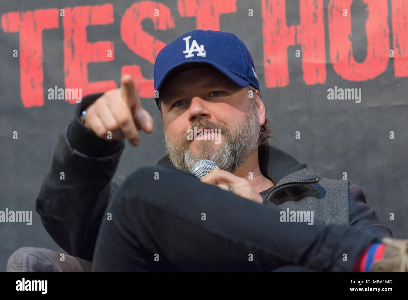 DORTMUND, GERMANY - APRIL 8: Actor Tyler Labine (Tucker & Dale vs Evil ...