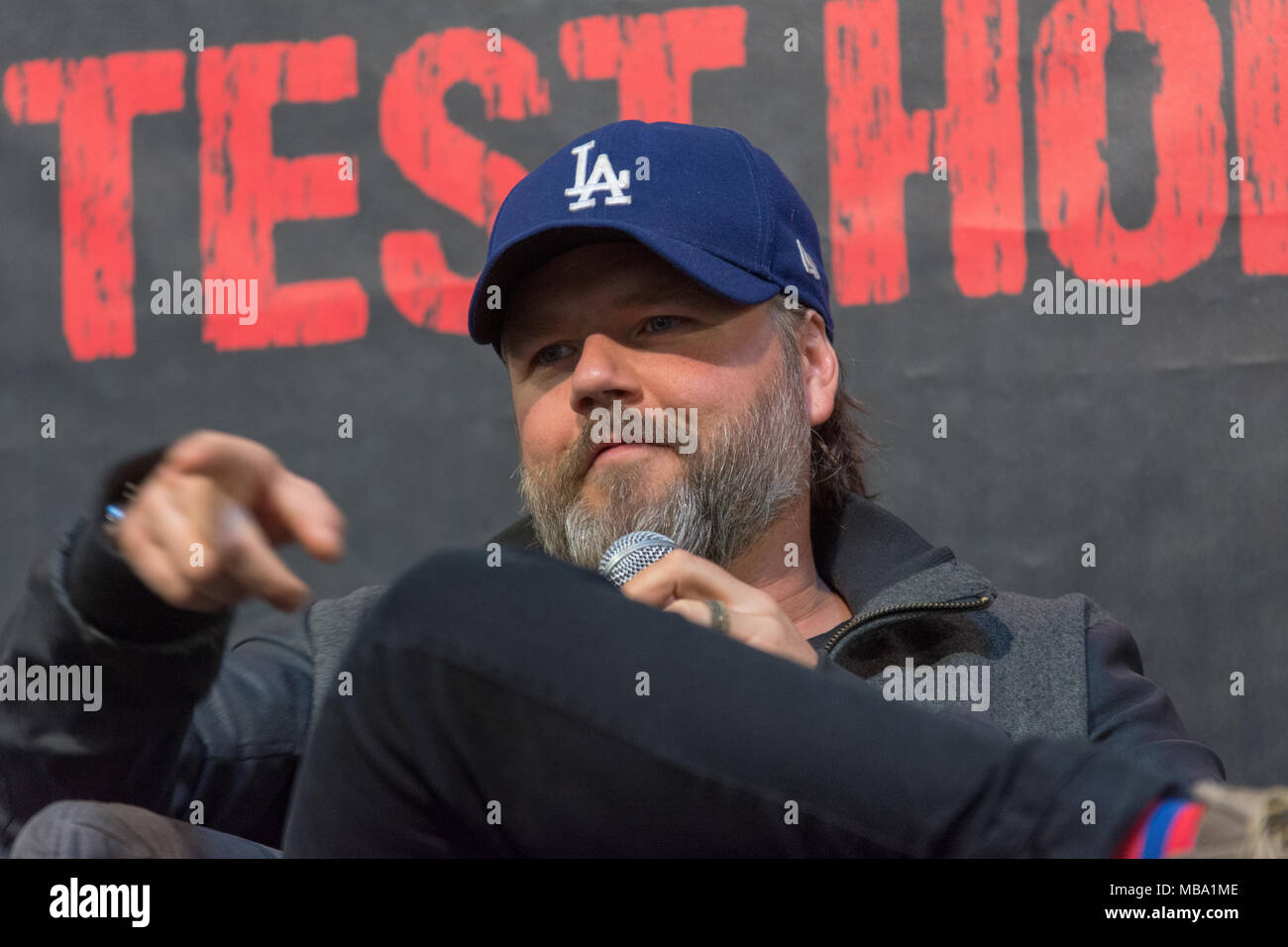 DORTMUND, GERMANY - APRIL 8: Actor Tyler Labine (Tucker & Dale vs Evil ...