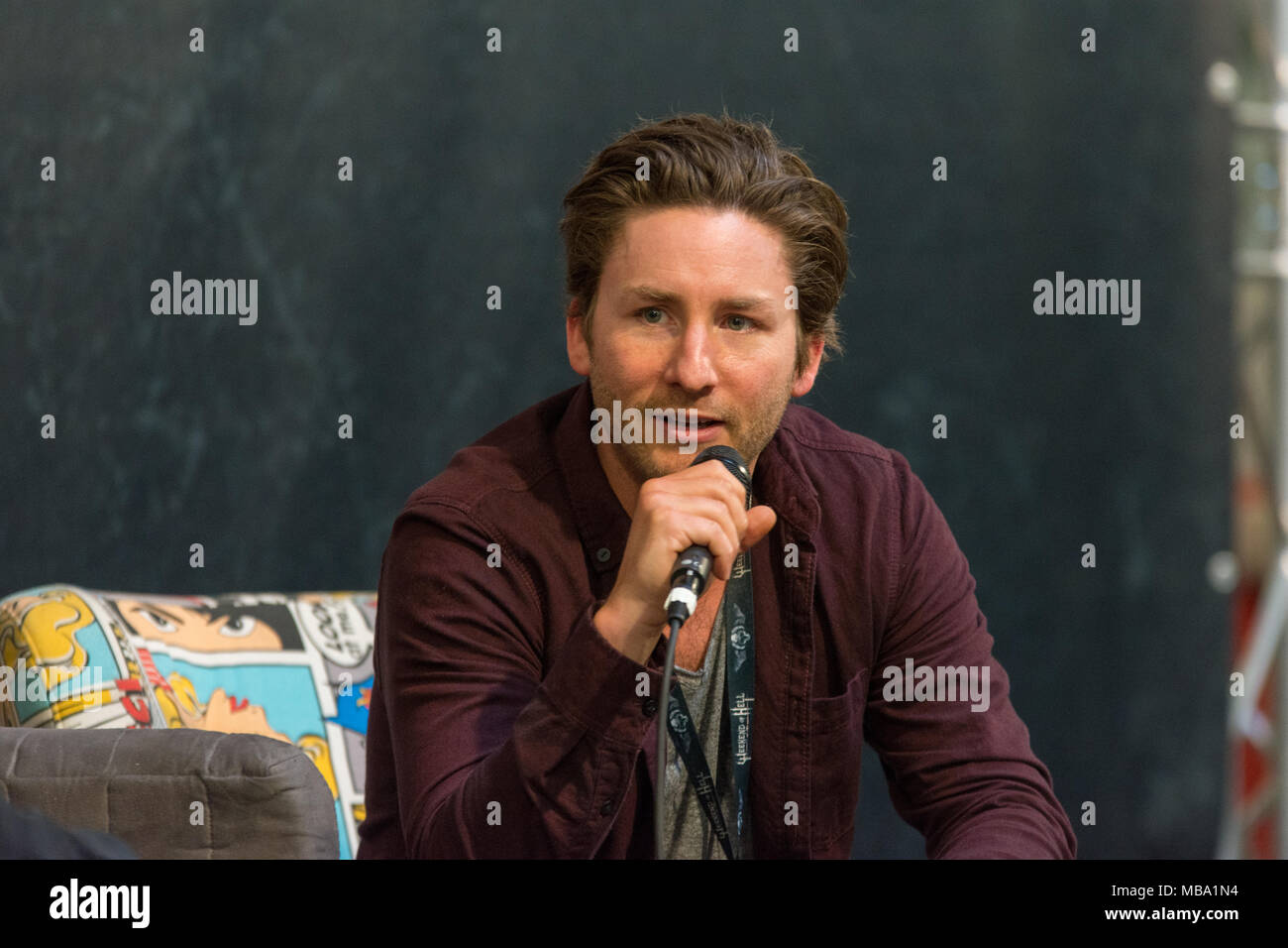 DORTMUND, GERMANY - APRIL 8: Actor Jesse Moss (Tucker & Dale vs Evil ...