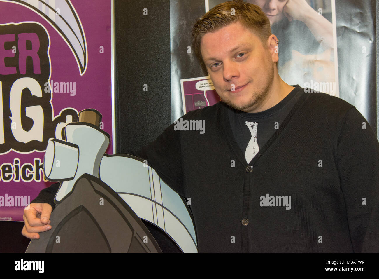 DORTMUND, GERMANY - APRIL 8: Cartoonist Michael Holtschulte (Tot aber ...