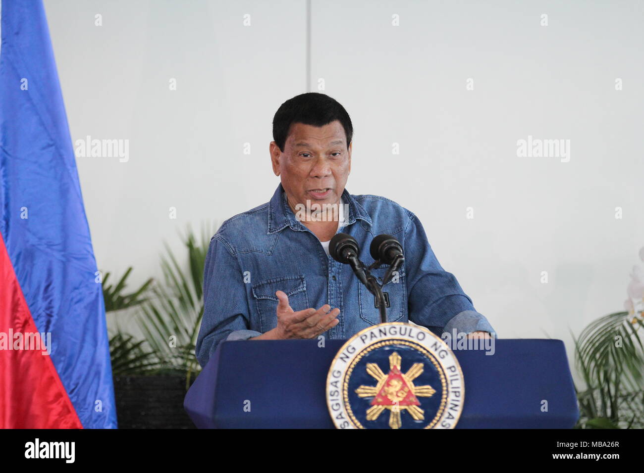 Davao City, Philippines. 9th Apr, 2018. Philippine President Rodrigo ...