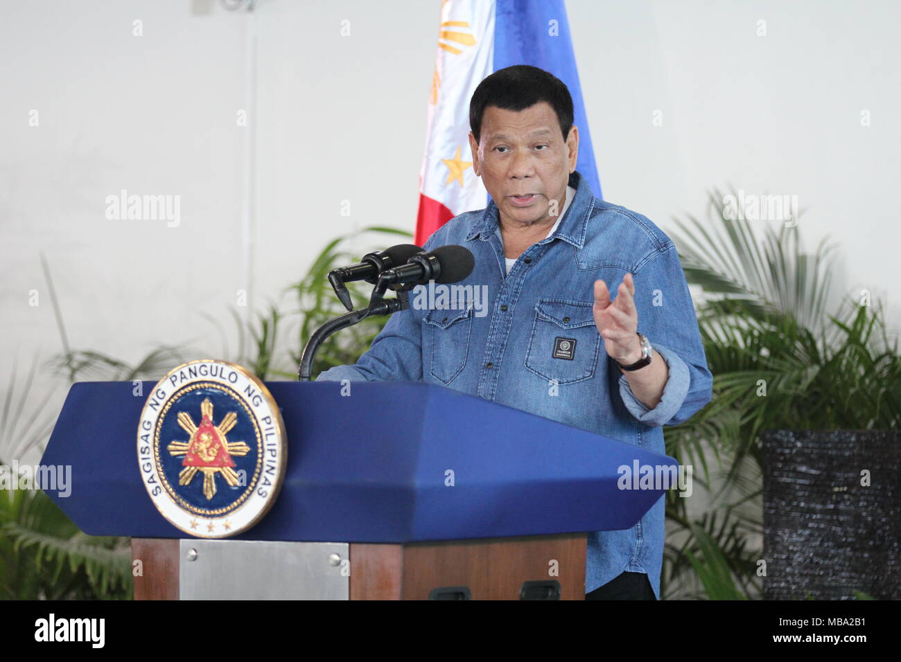 Davao City, Philippines. 9th Apr, 2018. Philippine President Rodrigo ...