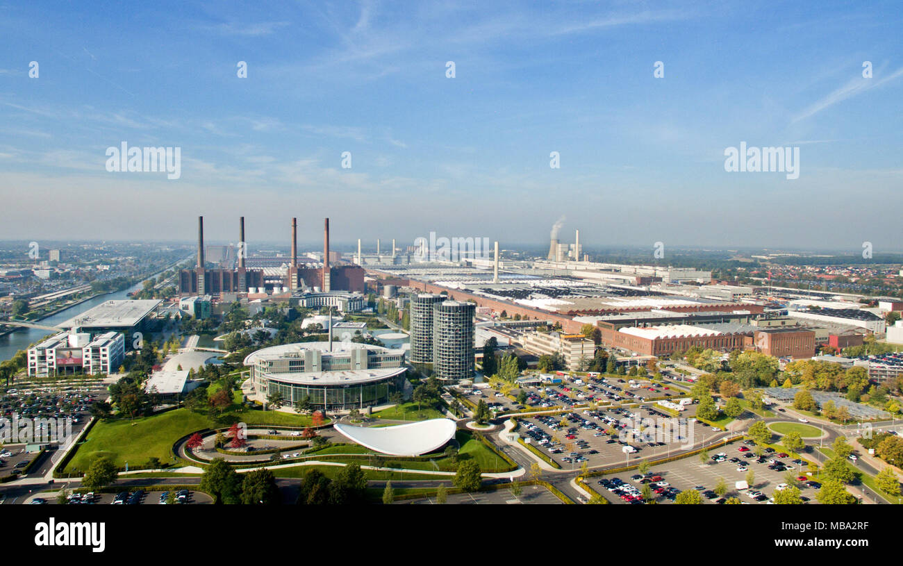 Wolfsburg, Germany. 05th Oct, 2015. The Volkswagen factory with the ...