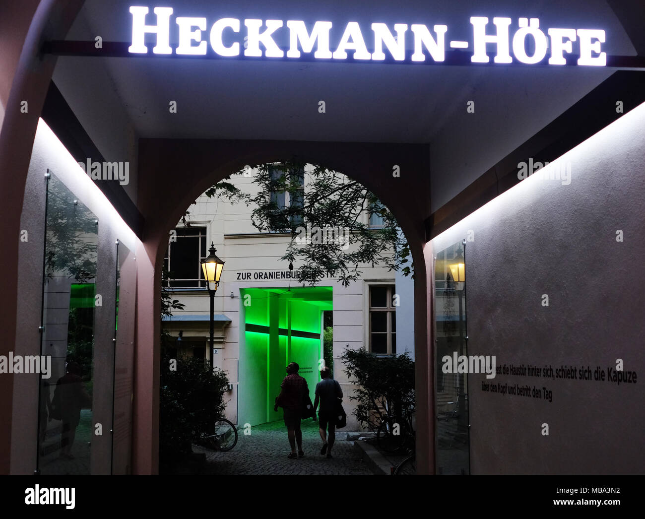 Berlin, Germany. 21st July, 2017. View of the Heckmannhöfe, on 21.07. ...