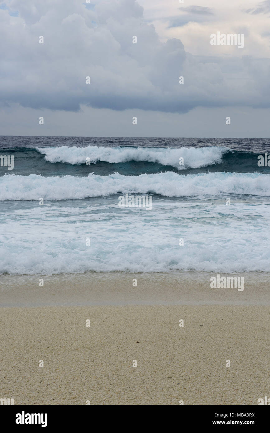 March 16, 2018 - Atoll Fuvahmulah, Fuvahmulah Isl, Maldives - Storm on ...