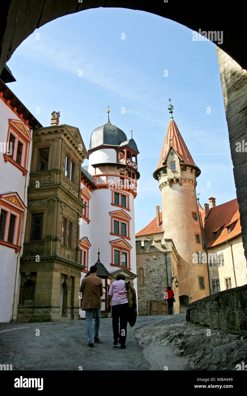 View of Heldburg Fortress in the German state of Thuringia, pictured on ...