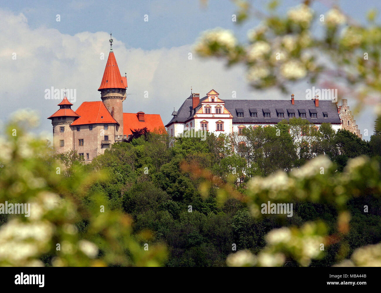 View of Heldburg Fortress in the German state of Thuringia, pictured on ...