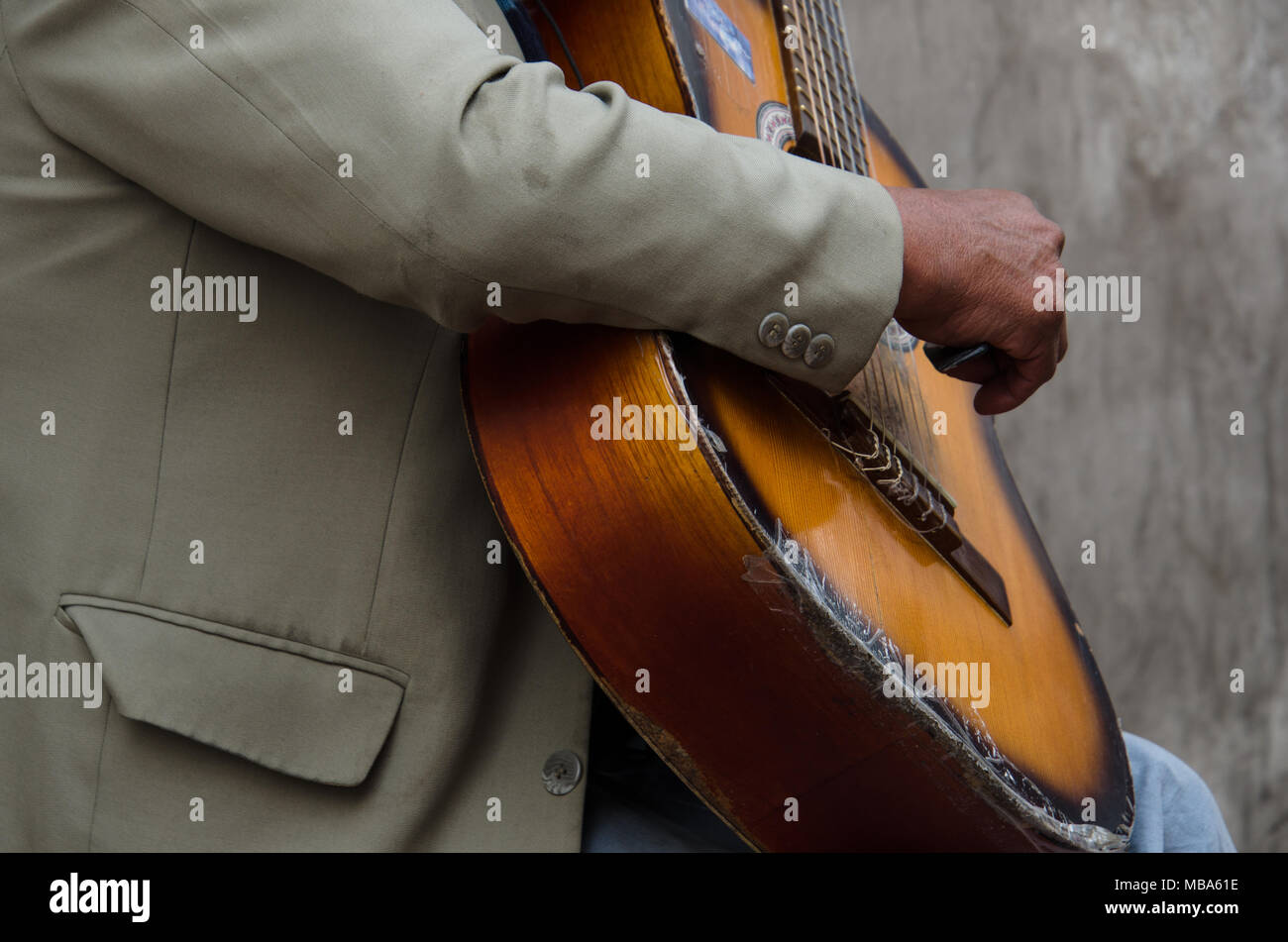 Old man busking hi-res stock photography and images - Alamy