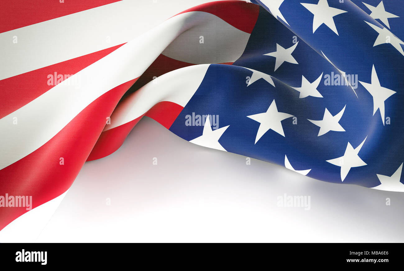 American flag on plain background Stock Photo - Alamy